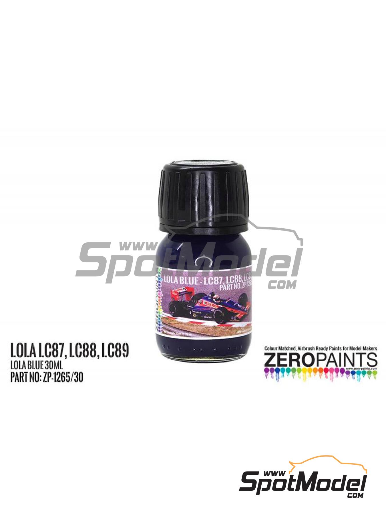 Zero Paints ZP-1265/30: Paint for airbrush Lola LC87, LC88, LC89 Blue 1 x 30ml for Tameo Kits ...